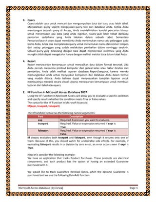 Microsoft access database | DOCX