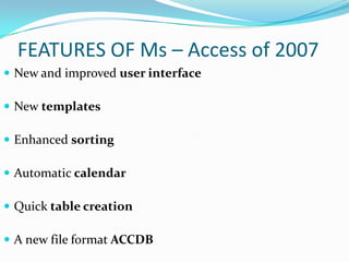 Microsoft access | PPTX