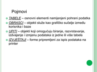 Microsoft Access - baze podataka osnovni elementi | PPT