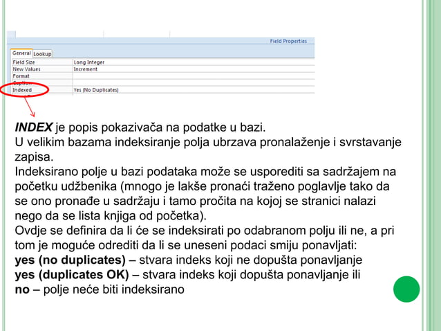 Microsoft Access - baze podataka osnovni elementi | PPT