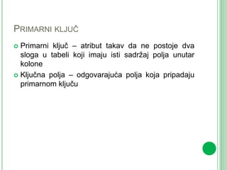 Microsoft Access - baze podataka osnovni elementi | PPT