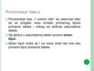 Microsoft Access - baze podataka osnovni elementi | PPT