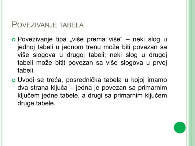 Microsoft Access - baze podataka osnovni elementi | PPT