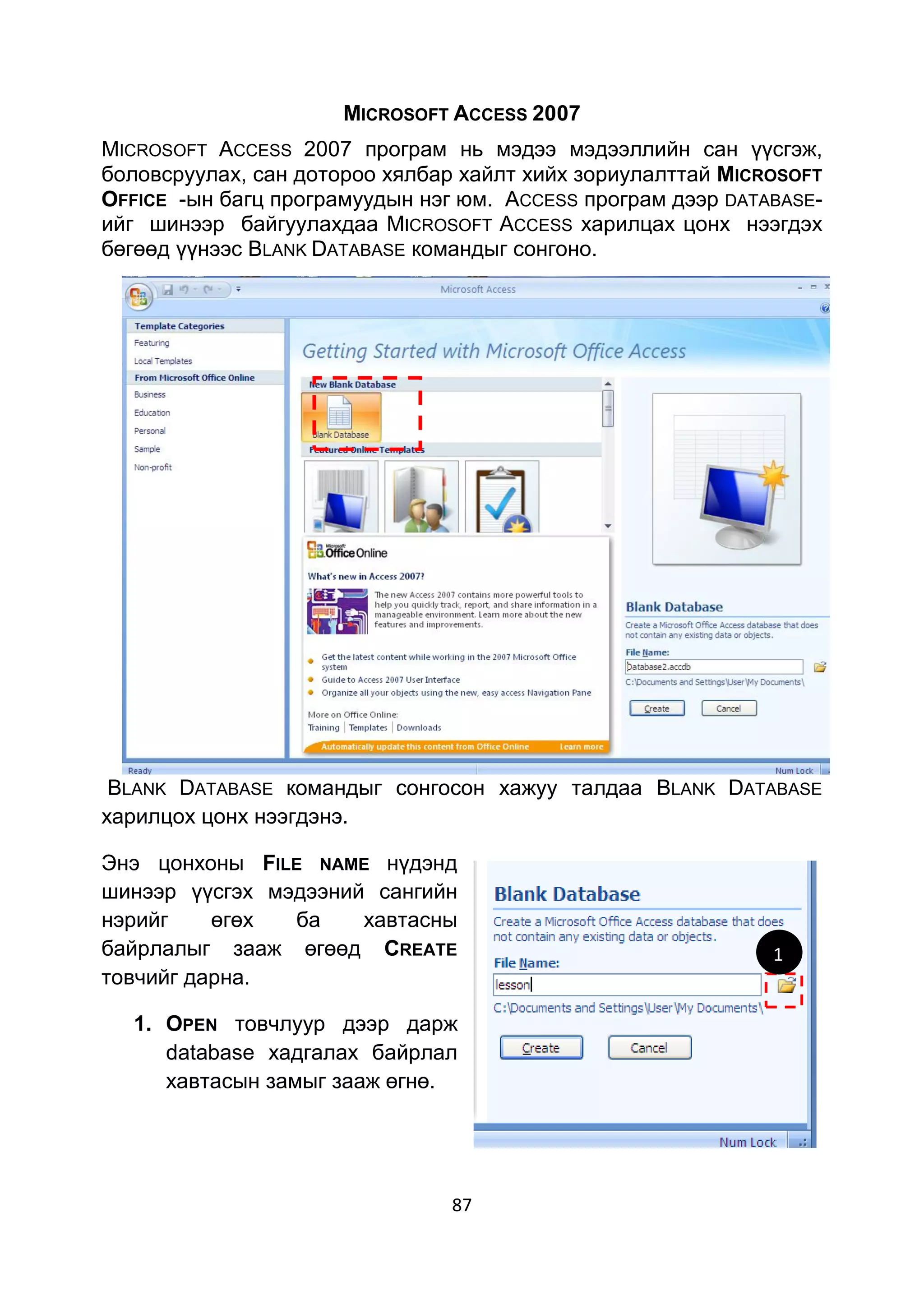 Microsoft access 2007 | PDF
