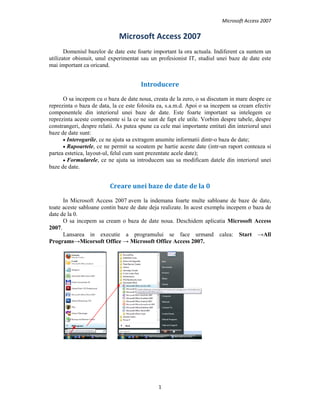Microsoft access 2007_ro | PDF