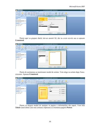 Microsoft access 2007 suport de curs | PDF