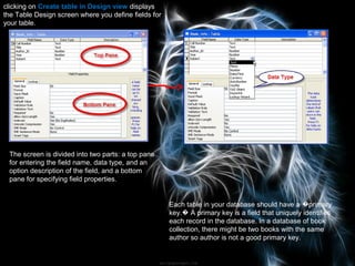 Microsoft access 2007 tutorial | PPT