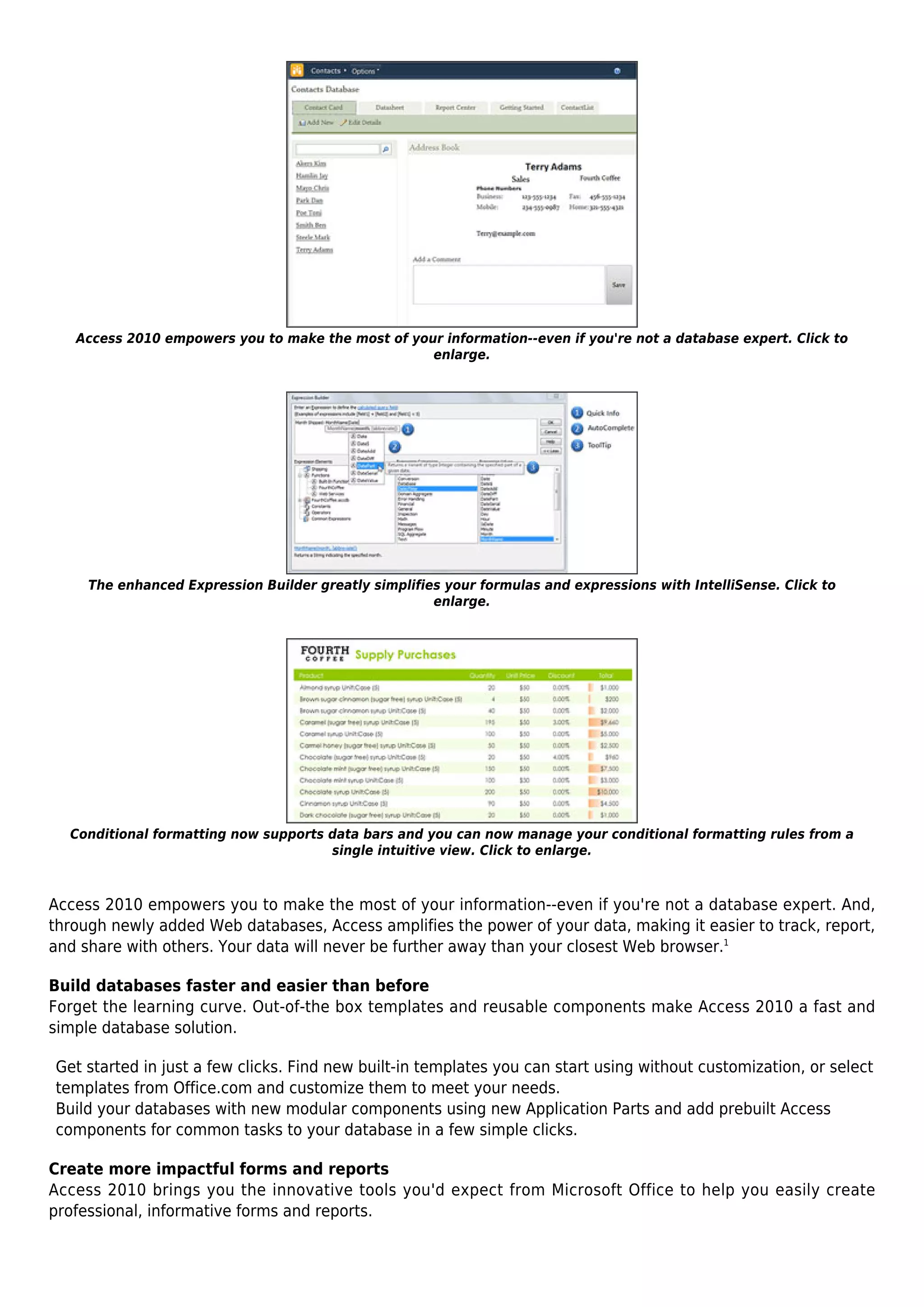 Microsoft access 2010 | PDF
