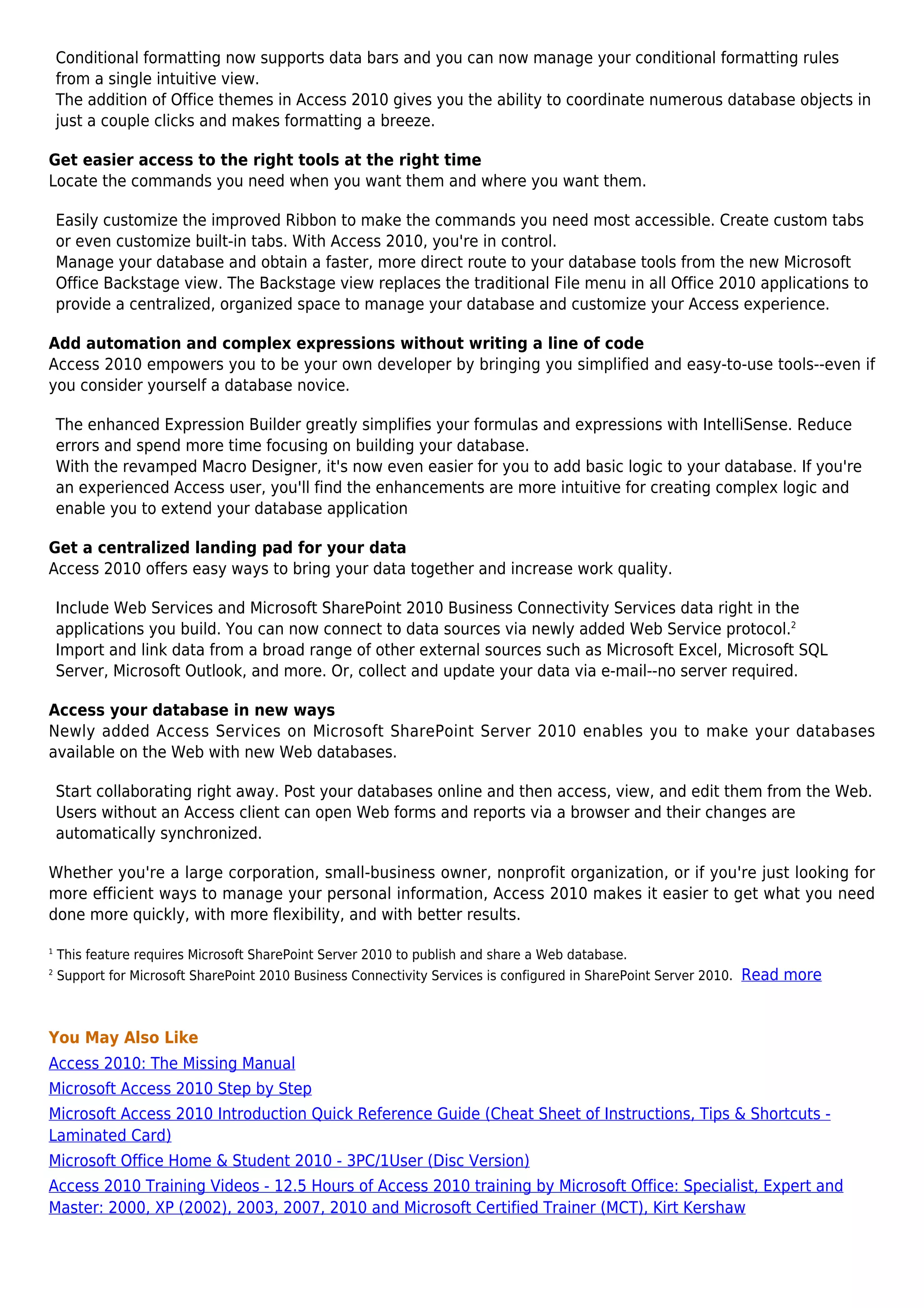 Microsoft access 2010 | PDF