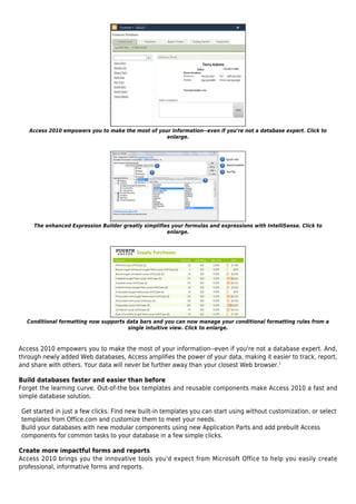 Microsoft access 2010 | PDF