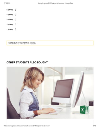 Microsoft Access 2016 Beginner to Advanced - Course Gate | PDF