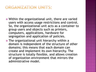 Microsoft active directory services aliya presentation | PPTX
