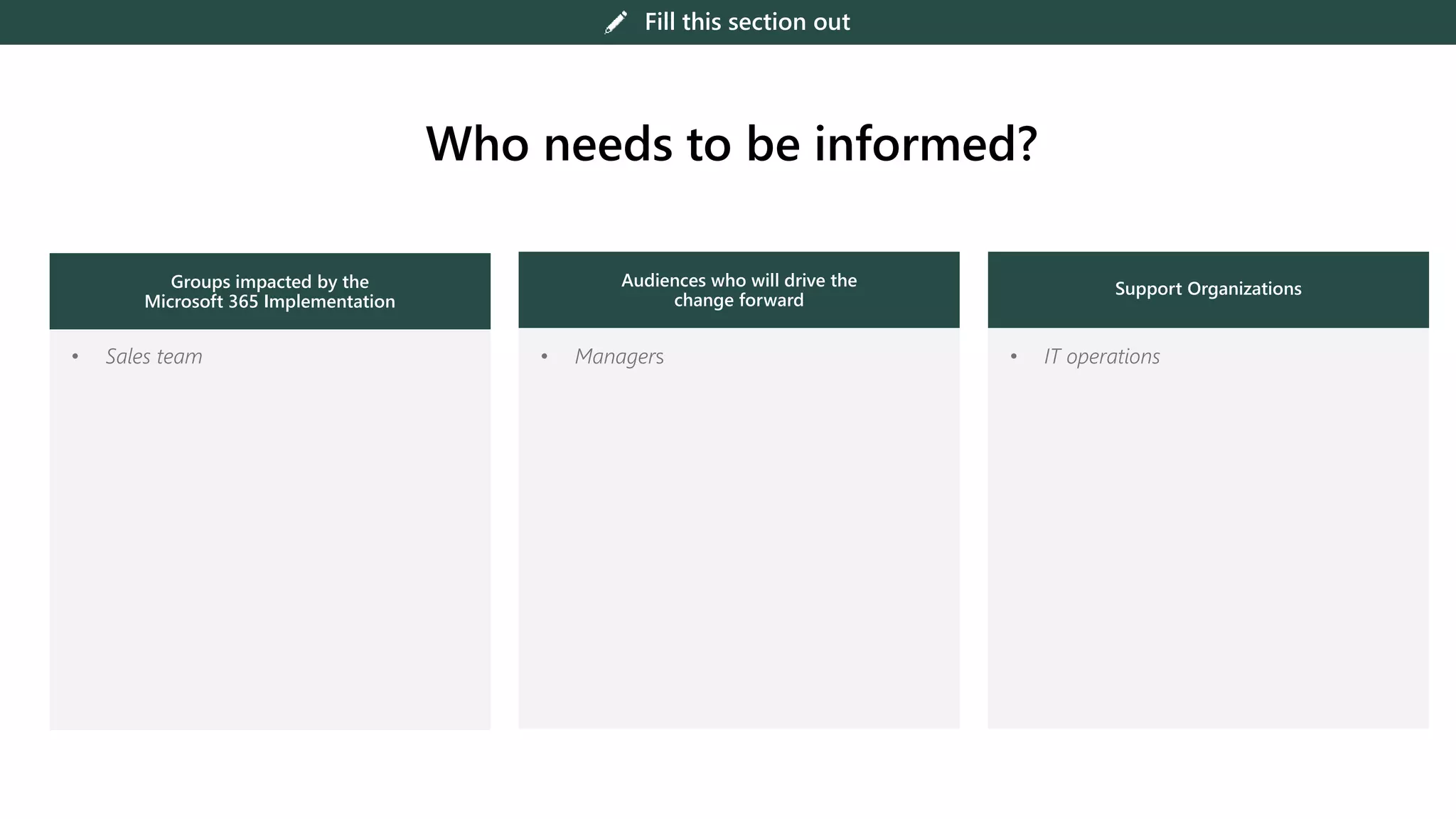 Microsoft adoption guide workbook | PPT