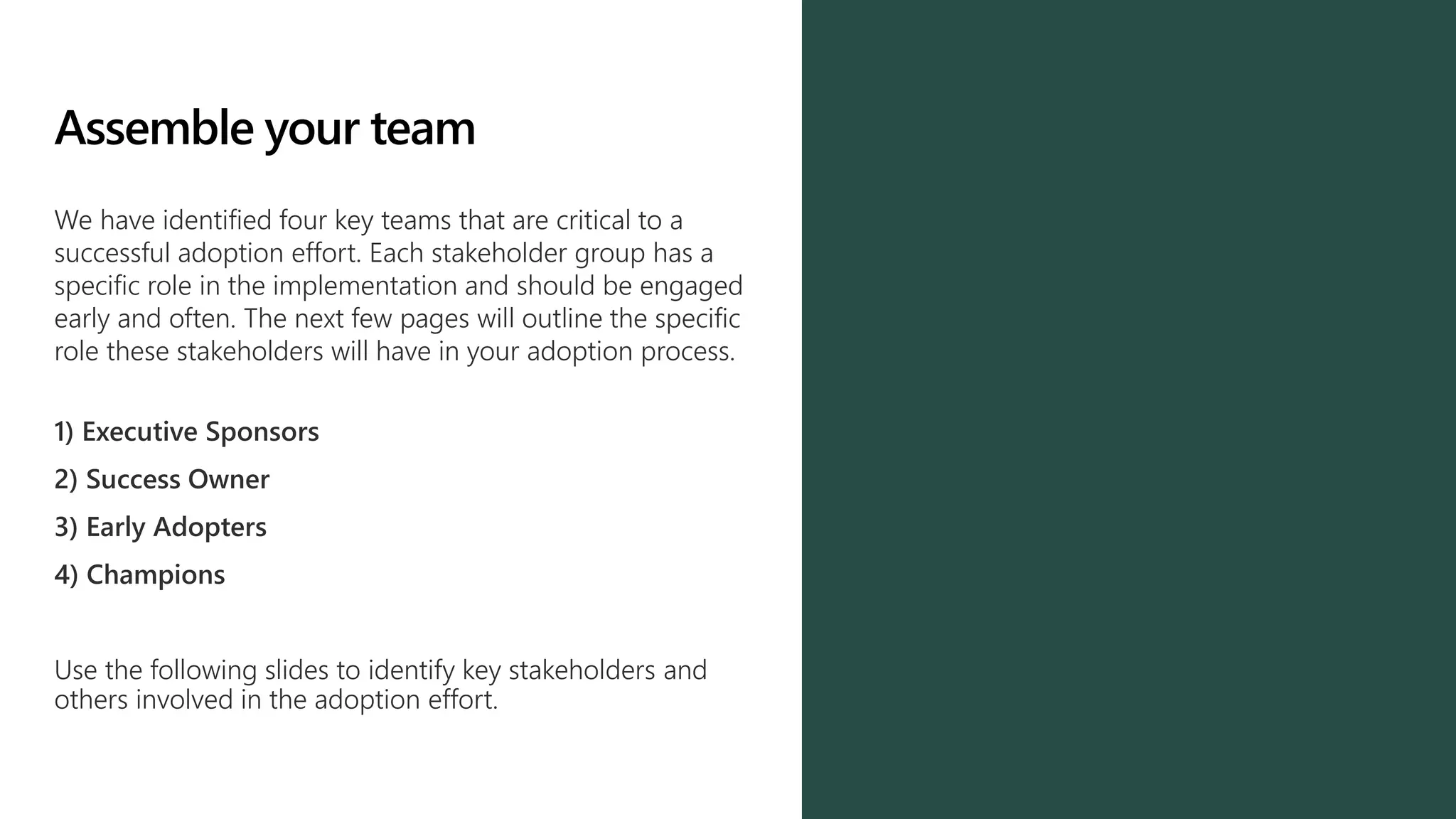 Microsoft adoption guide workbook | PPT