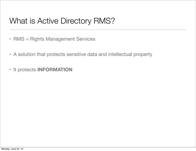 What is Microsoft Active Directory RMS (Rights Management Services ...