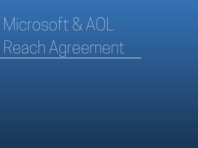 Microsoft and aol reach agreement | PDF