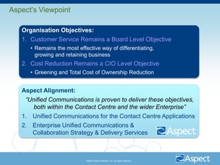 Microsoft and aspect, transforming customer contact management | PPTX