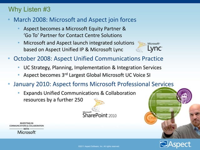 Microsoft and aspect, transforming customer contact management | PPTX ...
