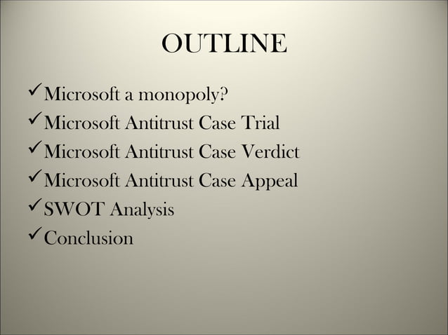 Microsoft antitrust case | PPT