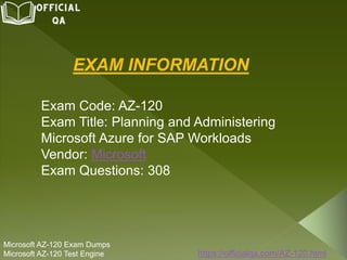 Microsoft AZ-120 by Officialqa | PPT