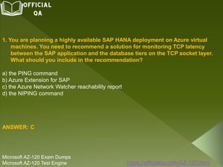Microsoft AZ-120 by Officialqa | PPT