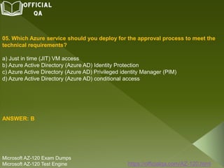 Microsoft AZ-120 by Officialqa | PPT
