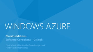 Getting Started With Microsoft Azure | PPT