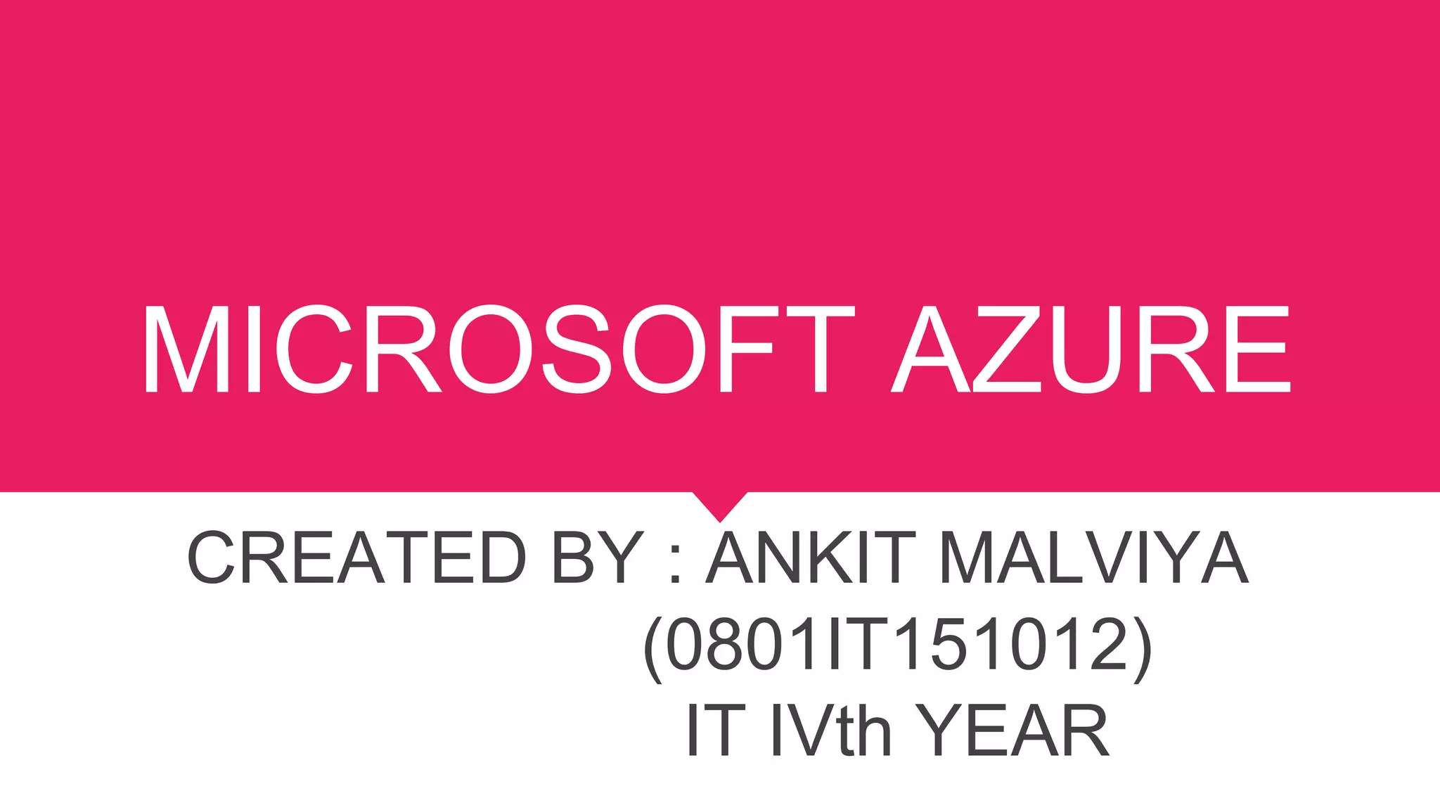 Microsoft azure | PPTX