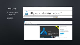 Microsoft Azure Machine Learning Studio | PPTX | Technology & Computing