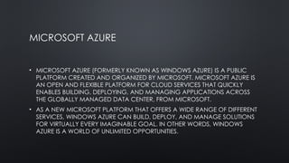 Detail Case Study on microsoft azure Service | PPTX