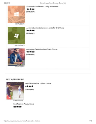 Microsoft azure active directory - course gate | PDF | Computer ...