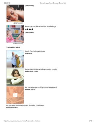 Microsoft azure active directory - course gate | PDF