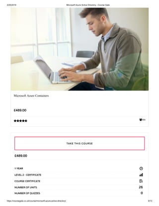Microsoft azure active directory - course gate | PDF | Computer ...