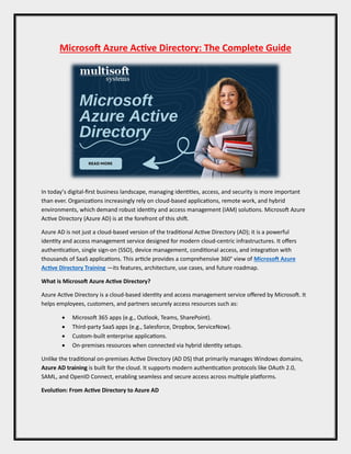 Microsoft Azure Active Directory- The Complete Guide.pdf