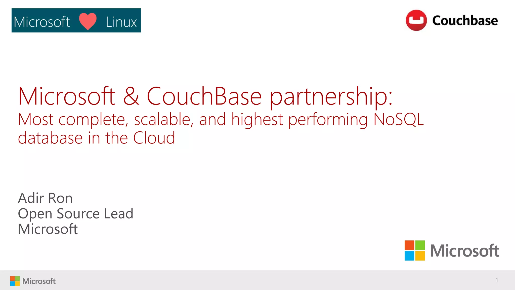 Microsoft Azure and Couchbase | PPT