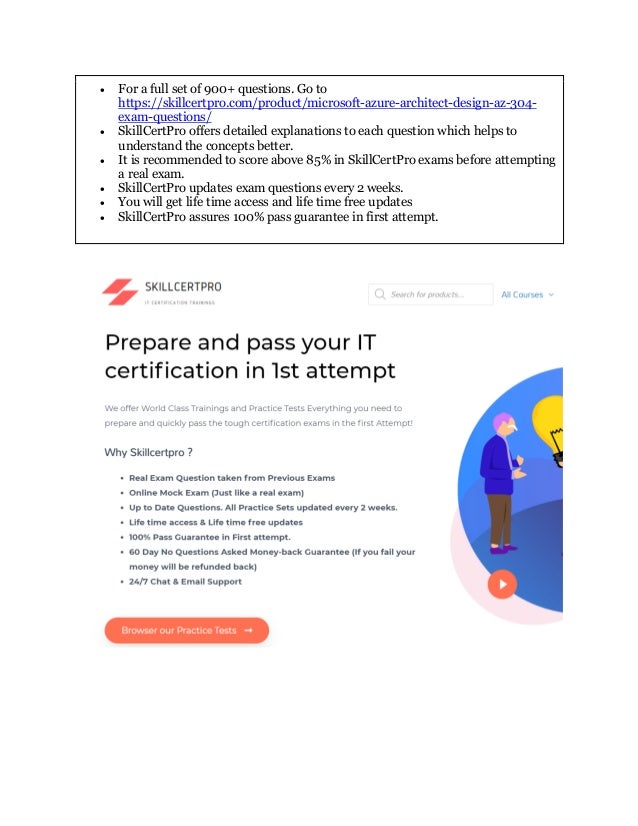 Microsoft azure architect design (az 304) practice tests 2022 | PDF
