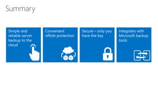 Microsoft azure backup overview | PPTX