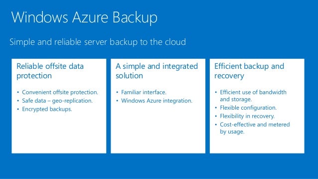 Microsoft azure backup overview