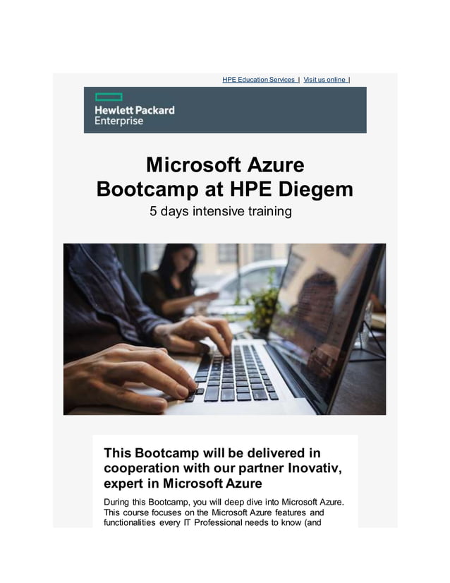 Microsoft azure bootcamp @ hpe diegem | PDF