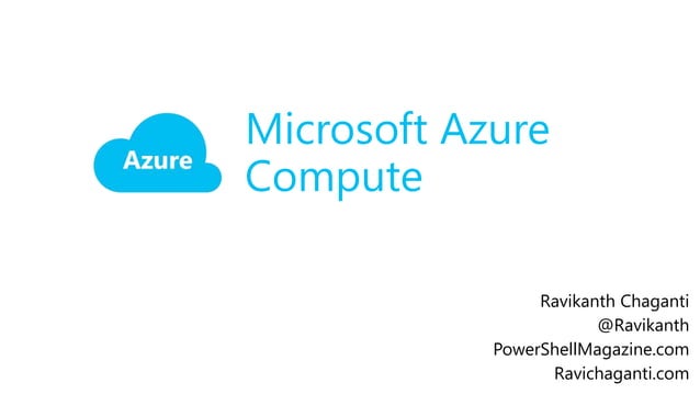 Introduction to Microsoft Azure Compute | PPT