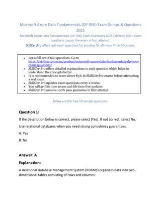 Microsoft Azure Data Fundamentals (DP-900) Exam Dumps & Questions 2025.pdf