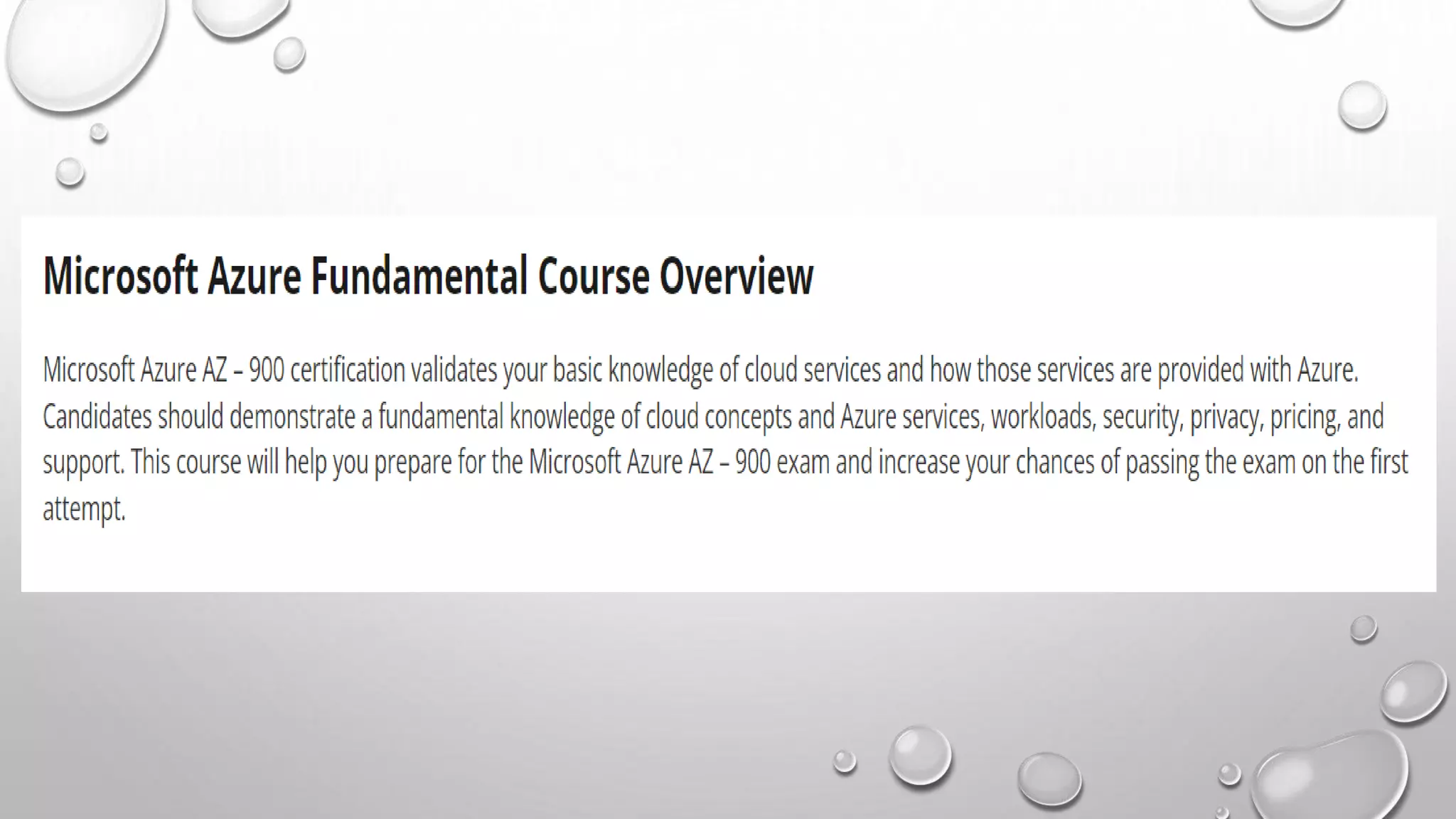 Microsoft Azure Fundamentals Exam Prep | PPTX