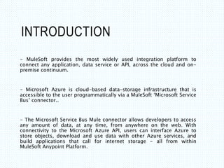Microsoft azure integration | PPTX | Cloud Computing | Internet