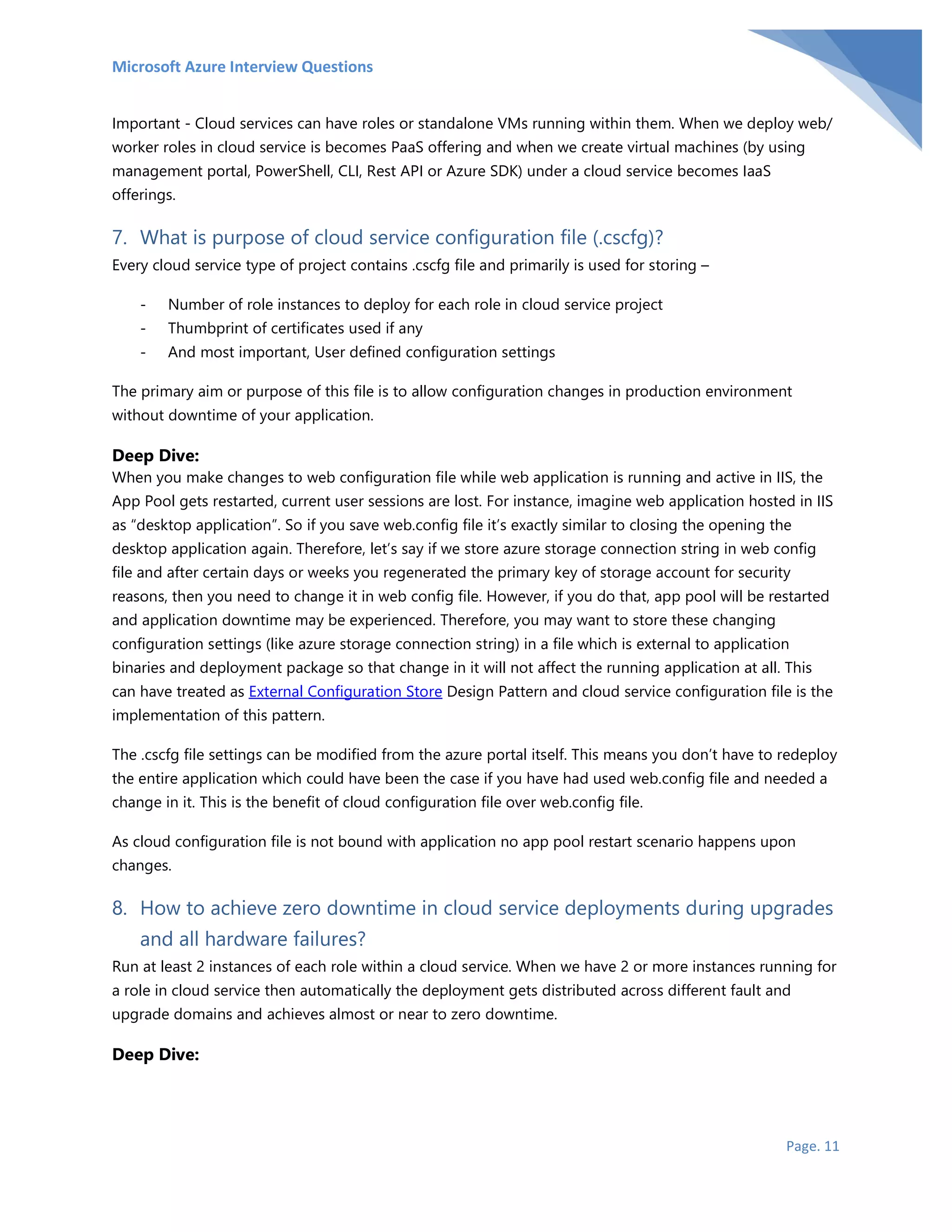 Microsoft azure interview questions | PDF