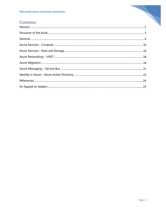 Microsoft azure interview questions | PDF