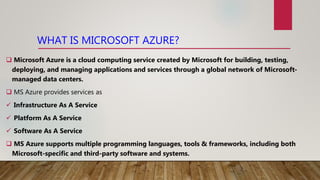 Microsoft azure kt | PPTX