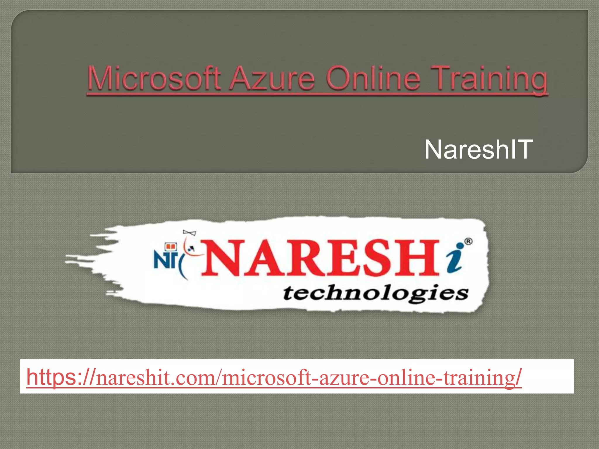 Microsoft Azure Online Training | PPTX