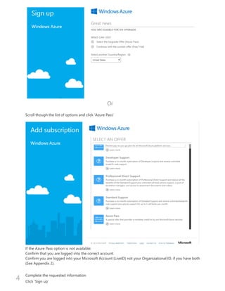 Microsoft azure pass how to | PDF | Computing | Technology & Computing