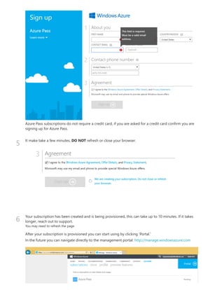 Microsoft azure pass how to | PDF | Computing | Technology & Computing
