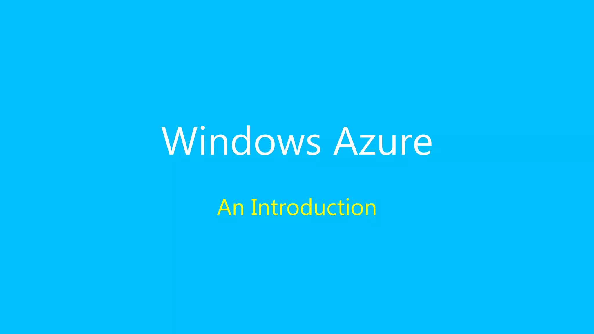 Azure Cloud PPT | PPTX